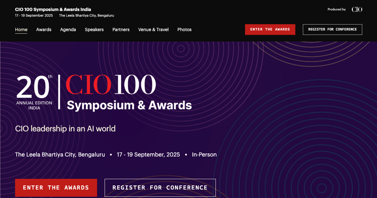 CIO 100 Awards & Conference India | Foundry Events