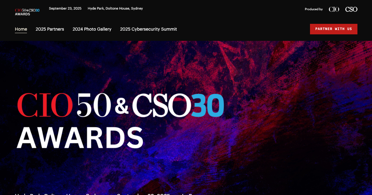 CIO50 and CSO30 Awards Australia | Foundry Events